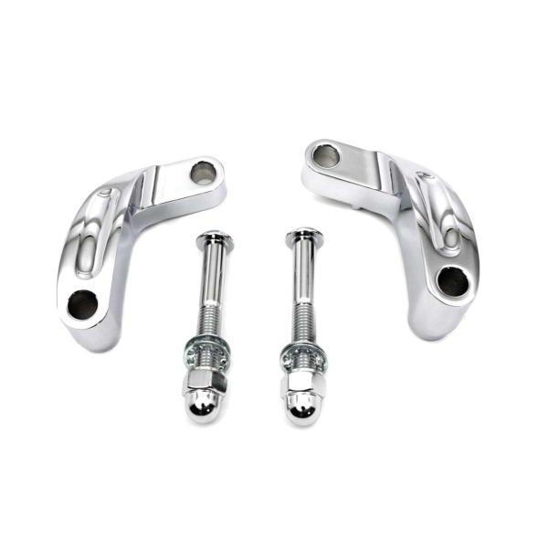 V-TWIN 品番 34-0020 Chrome Prime Mirror Relocation Kit Wyatt Gatling 56000039   Vツイン お取寄せ品