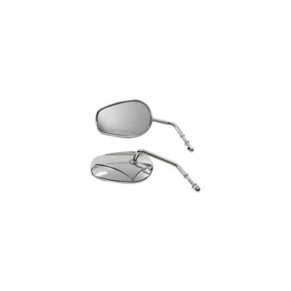 V-TWIN 品番 34-0391 Rectangle Mirror Set with Round Stems Wyatt Gatling    Vツイン お取寄せ品