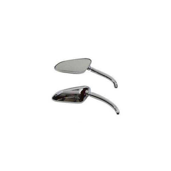 V-TWIN 品番 34-0397 Racer Mirror Set with Round Stems Chrome Wyatt Gatling    Vツイン お取寄せ品