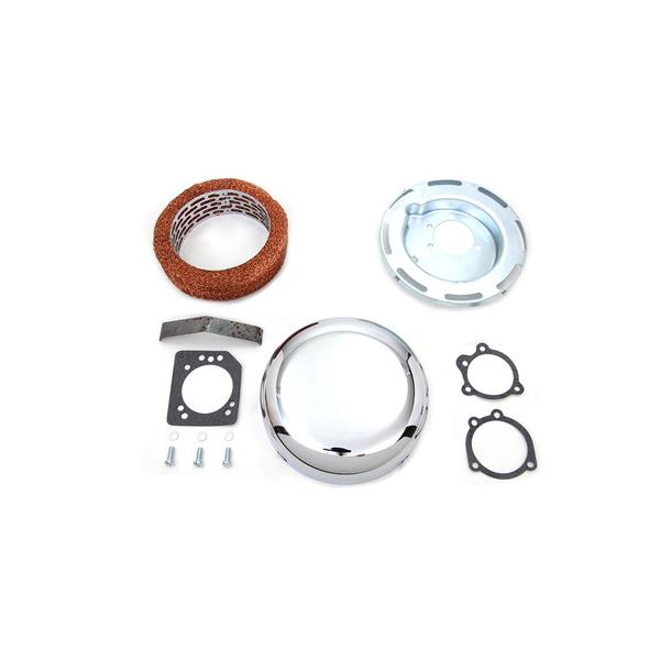 V-TWIN 品番 34-1442 7 inch Round Air Cleaner Assembly Chrome Wyatt Gatling    Vツイン お取寄せ品