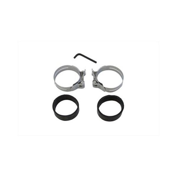 V-TWIN 品番 35-0410 Chrome Intake Manifold Clamp Set Sifton 27063-80   Vツイン お取寄せ品