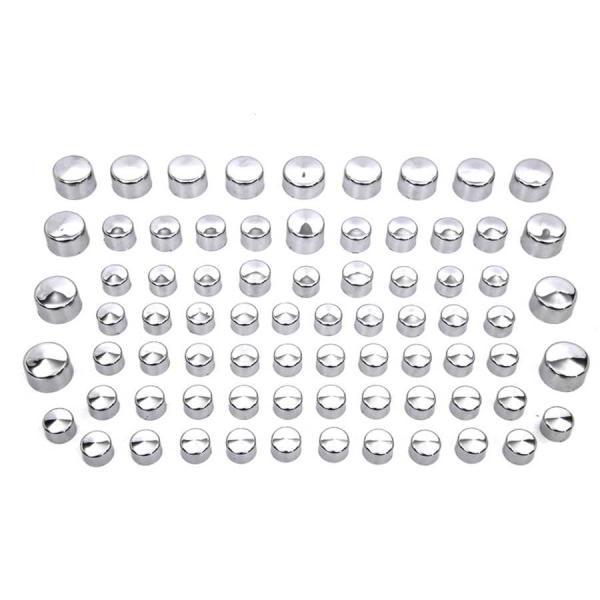 V-TWIN 品番 37-9526 Wyatt Gatling Chrome Bolt Cap 75 Piece Cover Kit V-Twin    Vツイン お取寄せ品