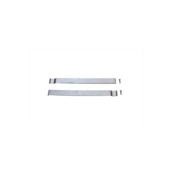 V-TWIN 品番 38-0108 Mount Strips for Gas Tank Emblems Raw Steel Wyatt Gatling 61784-40   Vツイン お取寄せ品