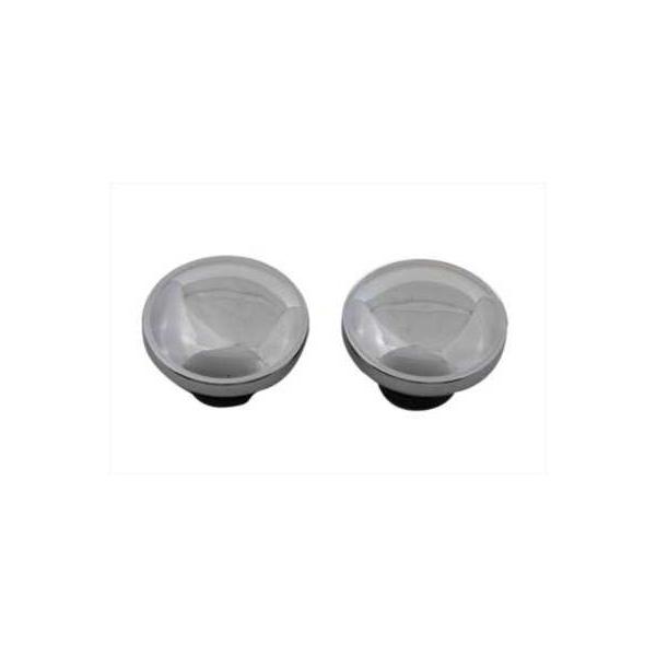 V-TWIN 品番 38-0321 Ratcheting Style Gas Cap Set Vented and Non-Vented Chrome Wyatt Gatling    Vツイン お取寄せ品