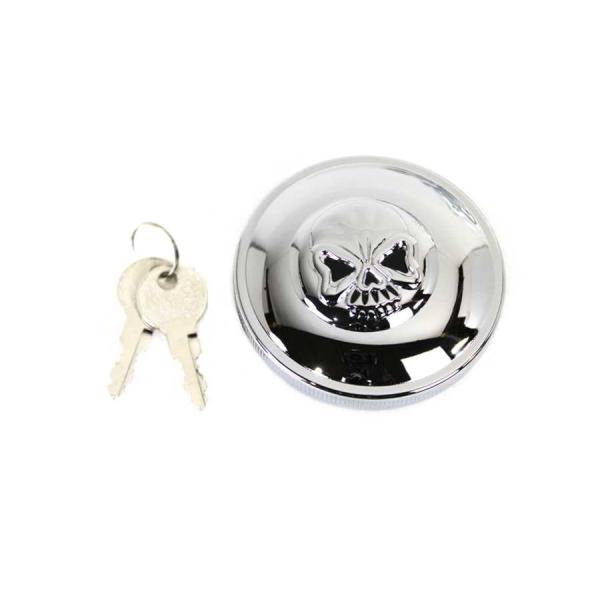 V-TWIN 品番 38-0665 Keyed Gas Cap Vented Chrome Wyatt Gatling    Vツイン お取寄せ品