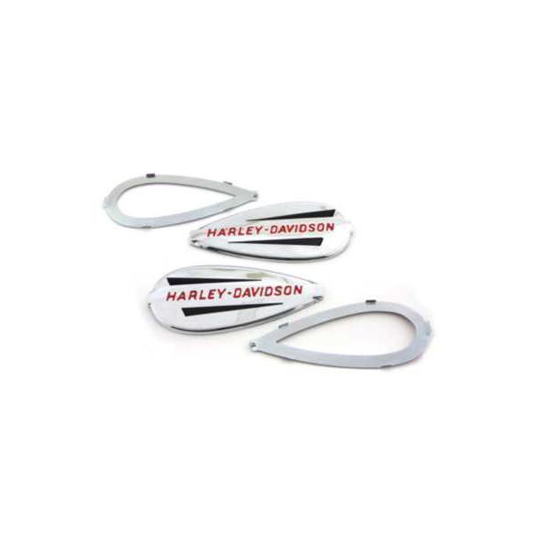 V-TWIN 品番 38-0804 Gas Tank Emblems with Red Lettering Wyatt Gatling 61769-40   Vツイン お取寄せ品