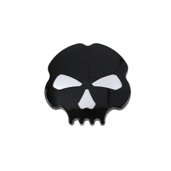 V-TWIN 品番 38-0964 Skull Left Side Gas Cap Black Wyatt Gatling    Vツイン お取寄せ品