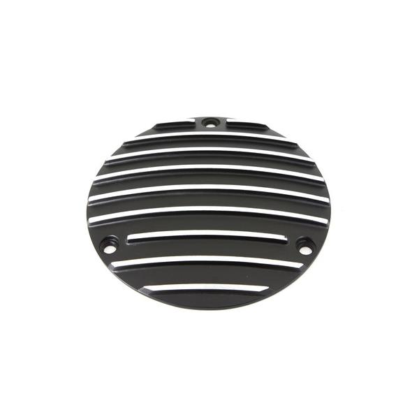 V-TWIN 品番 42-0632 Finned Derby Cover Black V-Twin    Vツイン お取寄せ品