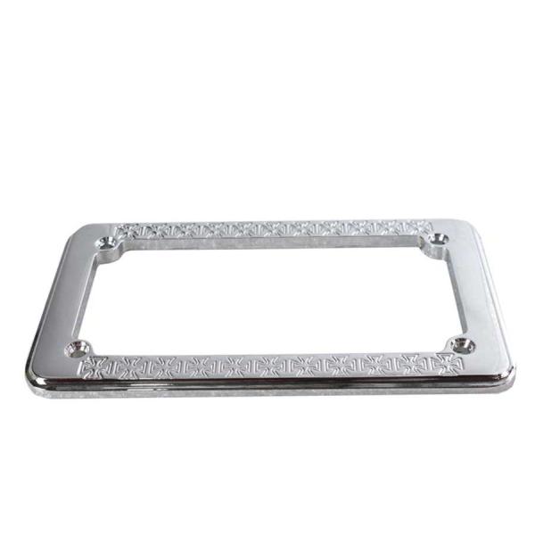 V-TWIN 品番 42-1575 License Plate Frame Maltese Style Chrome V-Twin    Vツイン お取寄せ品