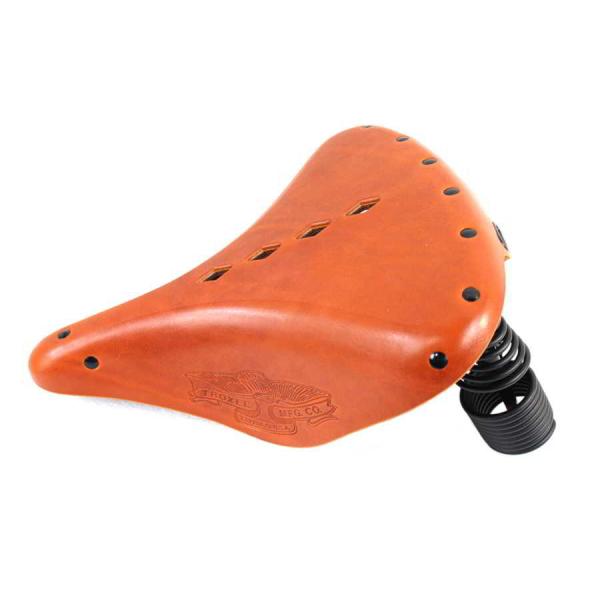 V-TWIN 品番 47-1545 Replica Troxel Solo Saddle Formed Leather Brown Corbin Gentry    Vツイン お取寄せ品