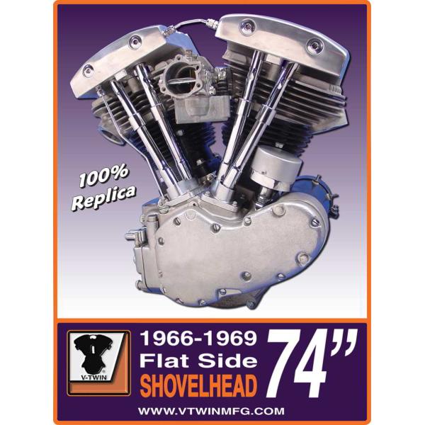 V-TWIN 品番 48-0048 Flatside Shovelhead Engine Plaque Sign V-Twin    Vツイン お取寄せ品