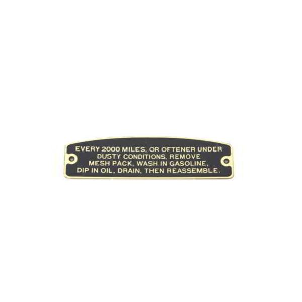 V-TWIN 品番 49-0643 Air Cleaner Instruction Tag V-Twin    Vツイン お取寄せ品