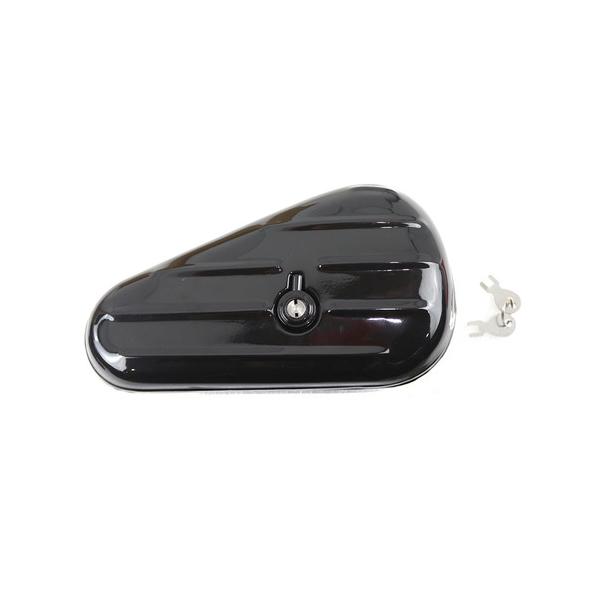 V-TWIN 品番 50-0601 Oval Right Side Black Tool Box Wyatt Gatling 64205-40   Vツイン お取寄せ品