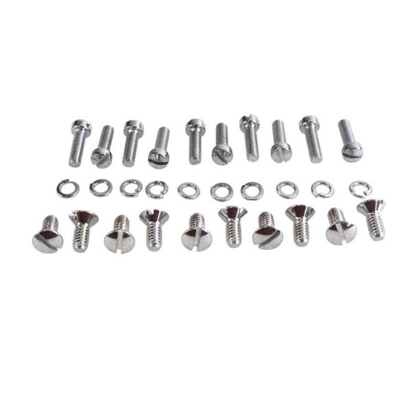 V-TWIN 品番 8155-30 Chrome Outer Primary Cover Screw Set Stock Colony    Vツイン お取寄せ品