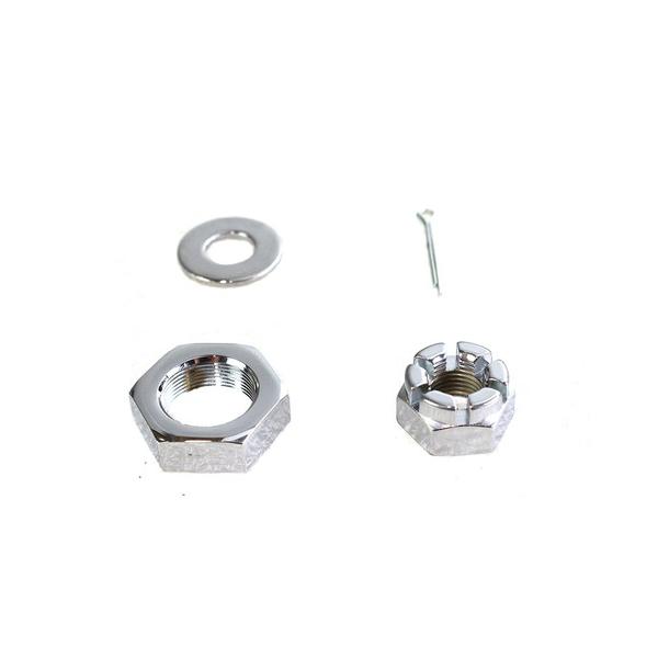V-TWIN 品番 8162-3 Chrome Front Axle Nut Kit Colony 43886-30   Vツイン お取寄せ品