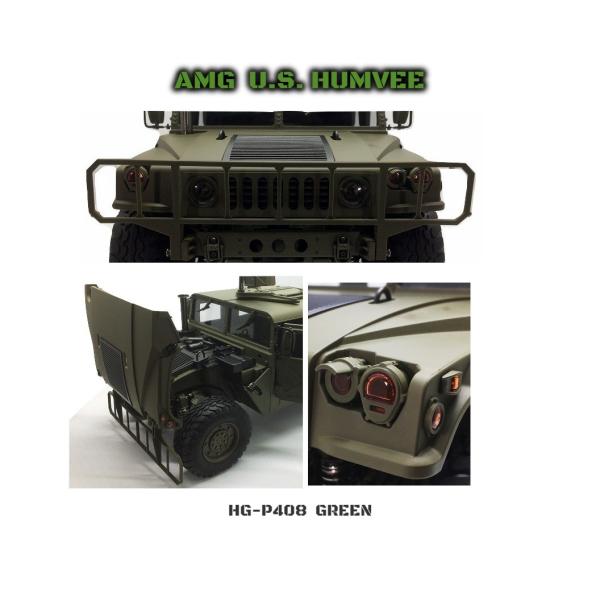HG P408(FO)フルオペレーションKit 1/10 HUMVEE ハンヴィー(GREEN) 組立済 2.4Ghz 本格ホビーラジコン ...