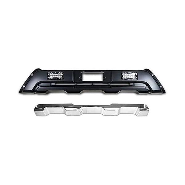 RMG086平成25年12月〜の200系ハイエース 4型 5型 ワイド に装着可能です。全長約45mmプラスになります。※車検に関してはお答えいたしかねます。素材はPP製です。取り付け説明書は付属しません。装着にはバンパーの穴開けが必要にな...