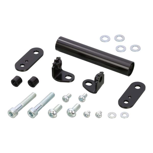 バイクパーツ カスタム ハンドル クランプホルダー キタコ KITAKO ノーマルハンドルに装着可能なΦ22.2の多目的バーです。ハンドルクランプ対応モバイルホルダー、ドリンクホルダー等の市販ホルダーの固定が可能です。○ボルトオン○スチール...