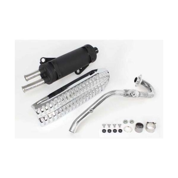 CL72スタイルをモチーフにスクランブラースタイルに仕上げ、レトロ感のあるオリジナルヒートプロテクターを採用したアップマフラーです。装着時、モンキー125の車両イメージを一新することが出来ます。更にツインテールパイプをサイレンサーに採用する...