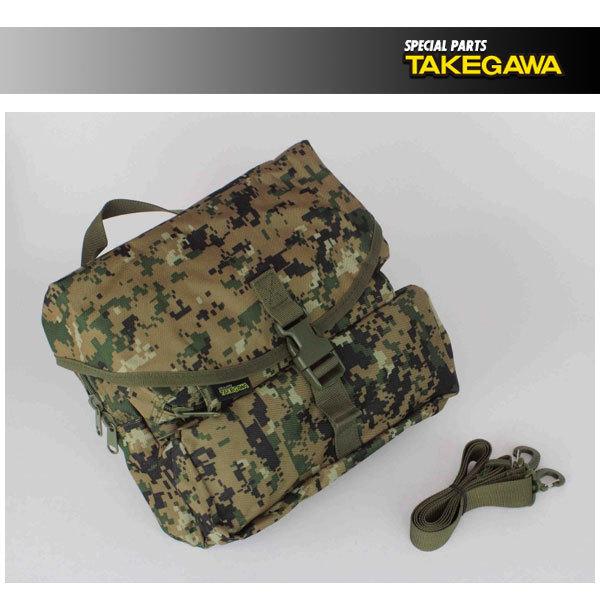 品番：SP08-01-0168カラー：DWL(デジタルウッドランド迷彩)2.4Lのメインと0.7Lのサブ2個の構成。0.7Lのサブは2つ綴りになっており、トップフラップ内に折り込んで収納します。又、ショルダースリングが付属している為、ショル...
