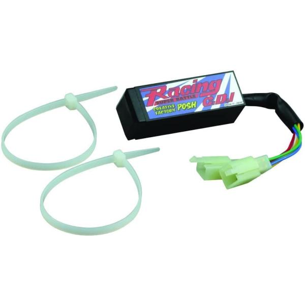 スーパーバトル CDI適合車種：スーパーディオ 92-93 ZX (7ps)Racing C.D.I. スーパーバトルは、リミッターを排除しただけでなく、すぐれた点火特性により、ノーマルをはるかにしのぐ出力特性を確保。