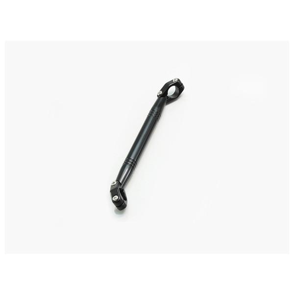 品番：HB0702Bカラー ： ALLブラックφ22.2mmハンドル用クランプピッチ 255mm ジュラルミン削り出し極太タイプバー φ22mm 手軽に取付けできる後付けタイプ 【適合車種】汎用 φ22.2mmハンドル用400X（'13-'...