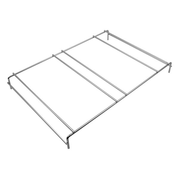 本体上部に差し込んで使用します。小さいものを焼くときは、グリル焼網を串受けに重ねて使用してください。＜サイズ＞幅337×奥行230（mm）適用機種RGC-2S
