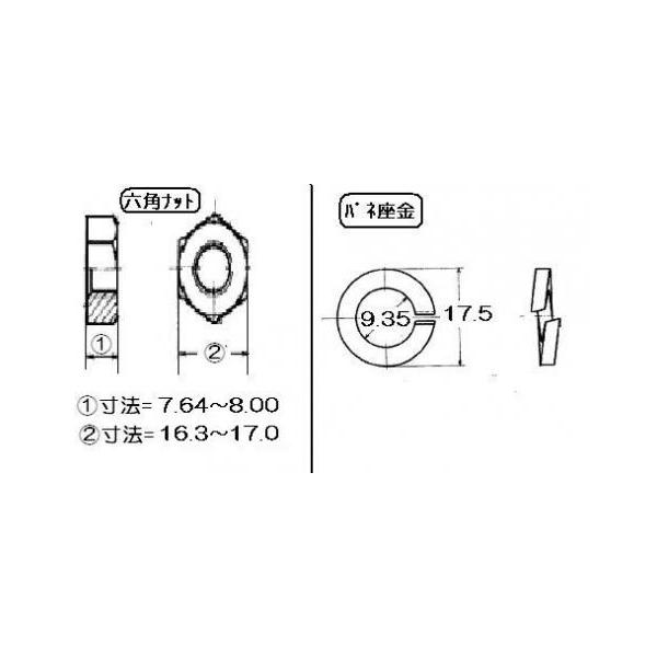 センサーブッシング（394-017-000）を固定するための部品です。適用機種RFA-104A