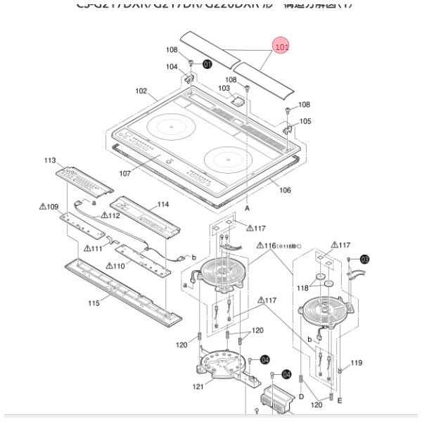 適用機種CS-G217DR，CS-G217DXR，CS-G220DXR