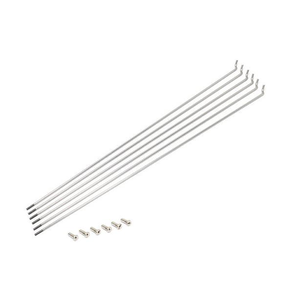 タイプ：ステンレス単位：1セット(6本入)セット内容/付属品：スポーク×6本 付属品：#14真鍮ニップル×6個