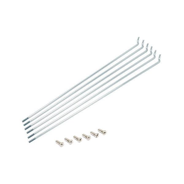 タイプ：ステンレス単位：1セット(6本入)セット内容/付属品：スポーク×6本 付属品：#14真鍮ニップル×6個