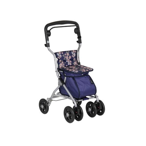 メーカー品番：SIMD02-NVカラー：ネイビー商品サイズ：組み立て寸法：幅430×奥行500×高さ850〜915mm 折り畳み寸法：幅430×奥行345×高さ915mm 押し手高さ：850〜915mm 座面寸法：幅260×奥行240mm ...