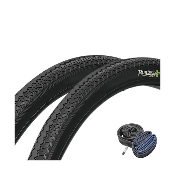 メーカー品番：0789適合車種：電動アシスト自転車、軽快車カラー：ブラックタイプ：チューブドタイヤ_英式 バルブ長37mm商品サイズ：27×1-3/8単位：1ペアセット内容/付属品：タイヤ×2、肉厚(1.2mm)チューブ×2、リムバンド×2