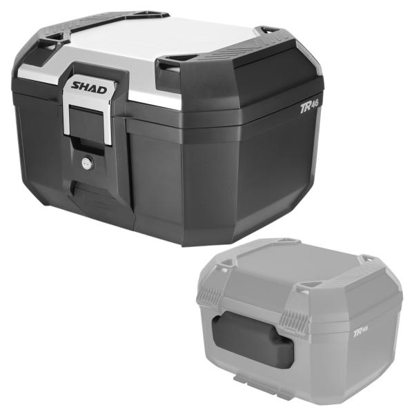 カラー：アルミパネル商品サイズ：トップケース本体：H320mm×W515mm×D408mmセット内容/付属品：トップケース品番：29351725 バックレスト品番：29351732 取付ベースプレート×1、取付用金具セット、キー×2