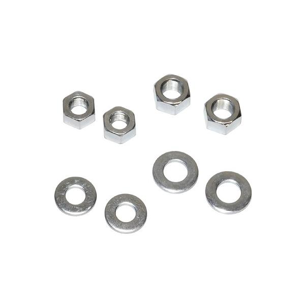 カラー：シルバー単位：1セットセット内容/付属品：15mm：ナット×2個、ワッシャ2枚 14mm：ナット×2個、ワッシャ2枚