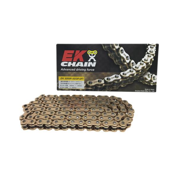 メーカー品番：520SRX2(GP/GP)-110L-MLJカラー：ゴールドタイプ：シールチェーン(QXリング)単位：1本セット内容/付属品：付属ジョイント：MLJ(カシメジョイント)