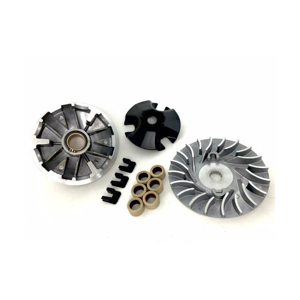 適合車種：シグナスX SE12J/SE44J(5UA/28S/1YP)タイプ：スクーター駆動系単位：1セットセット内容/付属品：プーリー本体、ドライブフェイス、ランププレート、スライドピース×3個、ウエイトローラー8.0g×6個