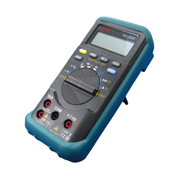 メーカー品番：KE-32-KU2600商品サイズ：155(H)×75(W)×29(D)mm 180g(本体）単位：1個セット内容/付属品：100-50テストリード、 ホルスタ、スペアヒューズ各1本、電池（1.5V R6P/内蔵およびスペア）...