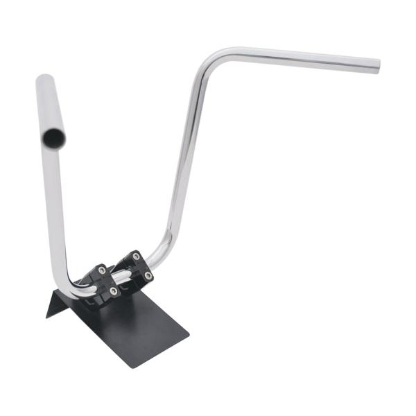 メーカー品番：D00067Cカラー：クロームメッキ商品サイズ：全高：350mm 全幅：560mm ホルダー取付部の有効幅：130mm プルバック：230mm 内入角度：50度 前傾角度：85度 外径：φ22.2 肉厚：2mm単位：1本