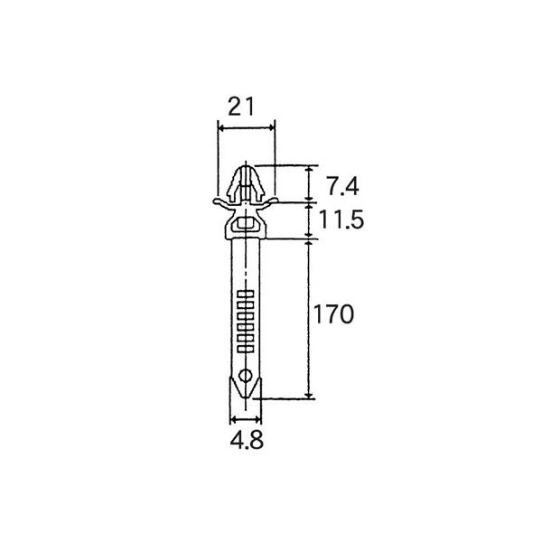 メーカー品番：BC5753適合車種：三菱カラー：ブラック単位：1袋(10個入)セット内容/付属品：1袋(10個入)