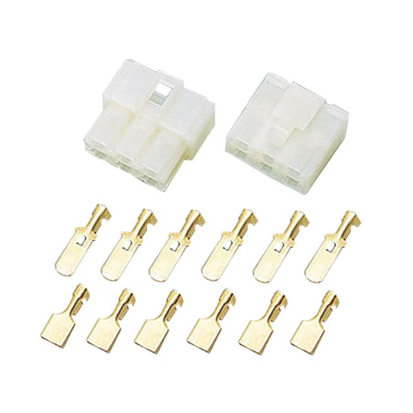 メーカー品番：96175カラー：ホワイト単位：1セットセット内容/付属品：・コネクター(オス・メス)各1個 ・端子(オス・メス)各6個 ・6極タイプ