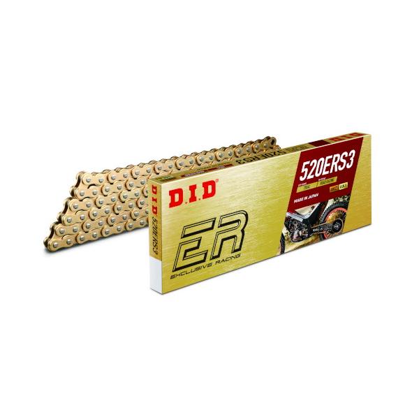 メーカー品番：DID520ERS3-100RJ G&amp;G適合車種：TLR260[94-95]｜TY250S[88-92]カラー：ゴールドタイプ：ノンシールチェーン(レースタイプ)単位：1本セット内容/付属品：付属ジョイント：クリップジ...