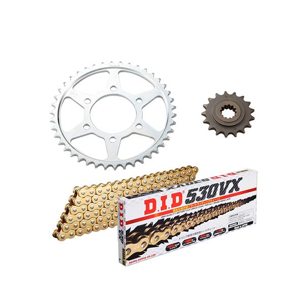メーカー品番：DK-12G適合車種：ZRX1200R[01-08]カラー：ゴールドタイプ：MT駆動系単位：1セットセット内容/付属品：フロントスプロケット×1、リアスプロケット×1、チェーン×1、カシメジョイント×1