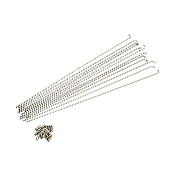 メーカー品番：199-00321タイプ：ステンレス単位：1セット(12本入)セット内容/付属品：12番スポーク×12本 付属品：13番真鍮ニップル×12個