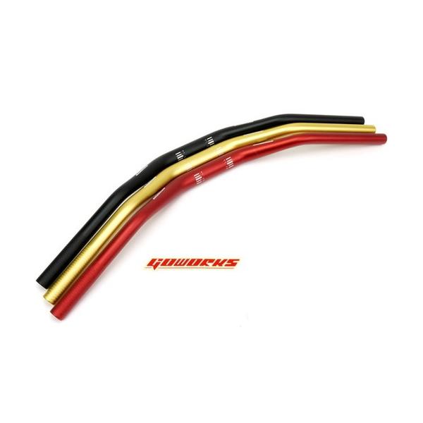 メーカー品番：TA-GOW-HL001BKカラー：ブラック商品サイズ：W=680mm、H=85mm、センター部φ28.6mm×100mm.、グリップ部φ22.2mm(バーエンド部内径φ17mm単位：1個