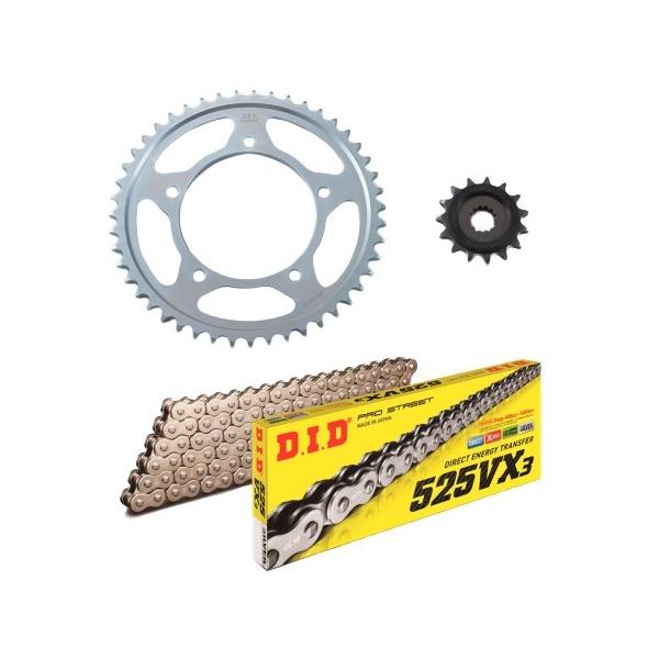 メーカー品番：DS-05S適合車種：V-Strom650/ABS/X/XTカラー：シルバータイプ：MT駆動系単位：1セットセット内容/付属品：フロントスプロケット×1、リアスプロケット×1、チェーン×1、カシメジョイント×1