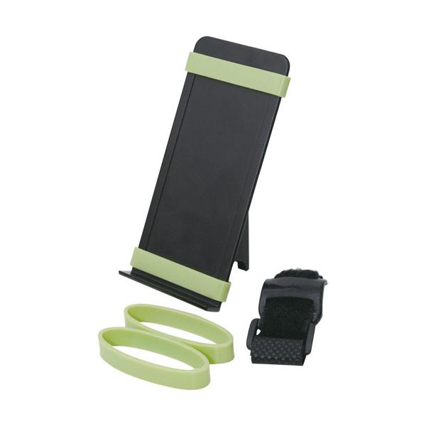 カラー：ブラック商品サイズ：本体サイズ：112mm×50mm×42mm 装着可能径：ハンドルバー直径25〜35mm単位：1セットセット内容/付属品：本体、取付け用ベルクロストラップ、シリコンバンド大小2セット(計4本)