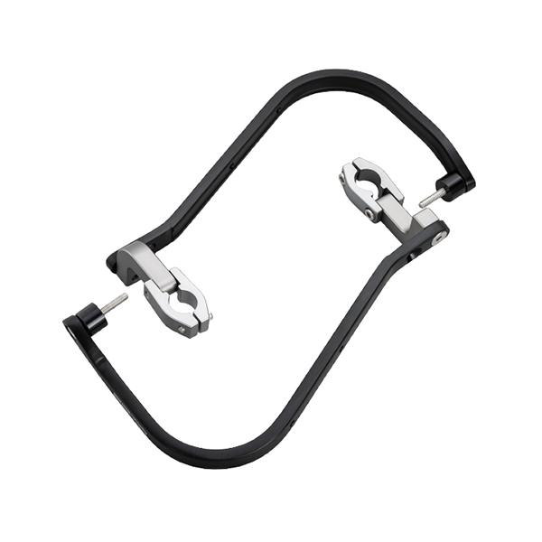 メーカー品番：F5354適合車種：モンキー125[19-21]カラー：ブラック単位：1セット(左右)セット内容/付属品：アドベンチャーアーマーハンドガード本体、Uクランプキット、専用バーエンドキット、各左右1セット。