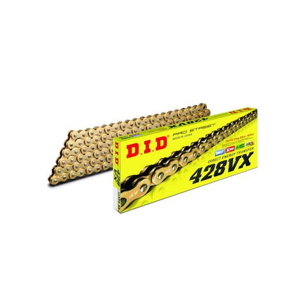 メーカー品番：DID428VX-80FJ G&amp;Gカラー：ゴールドタイプ：シールチェーン(Xリング)単位：1本セット内容/付属品：付属ジョイント：軽圧入クリップジョイント(FJ)