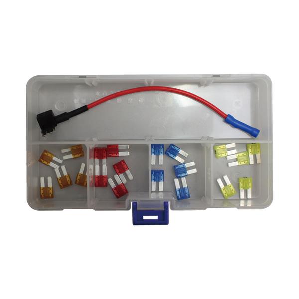 メーカー品番：MC2BF-5S単位：1セットセット内容/付属品：電源分岐コード1本と5A、10A、15A、20A各5個入